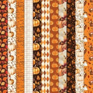 Fall Seamless Digital Paper: 100 Autumn Scrapbook Patterns (digital ...
