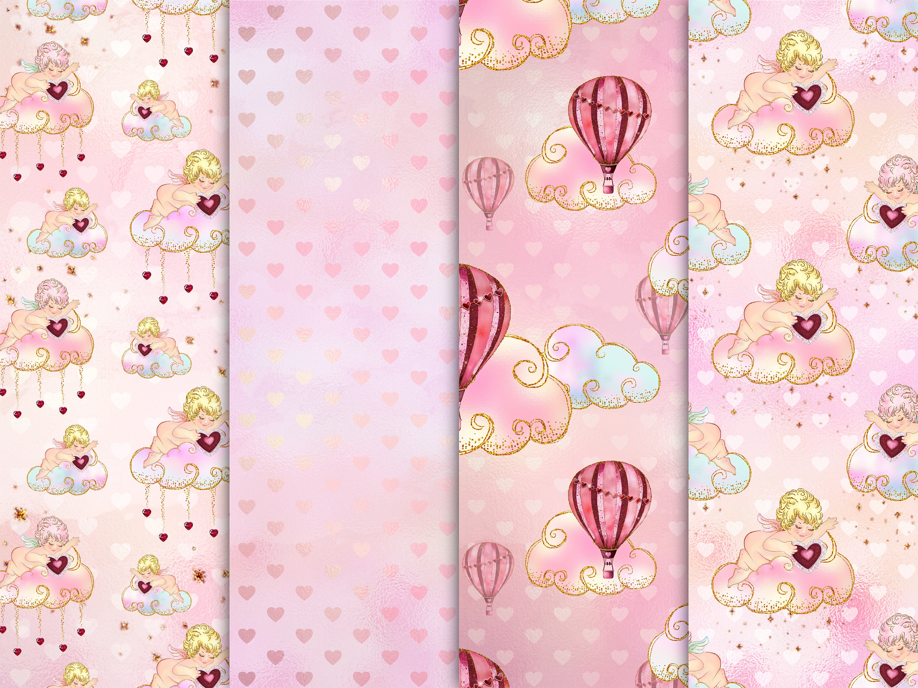 Valentines Day SEAMLESS Digital Paper Love Scrapbook - Etsy