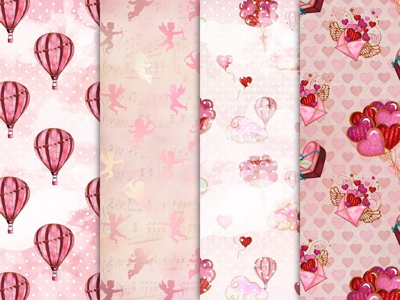 Valentines Day SEAMLESS Digital Paper Love Scrapbook - Etsy