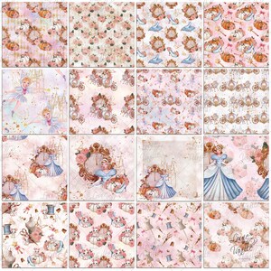 Cinderella Digital Paper Pack, Princess Paper Pack, Fairy Tale Planner ...