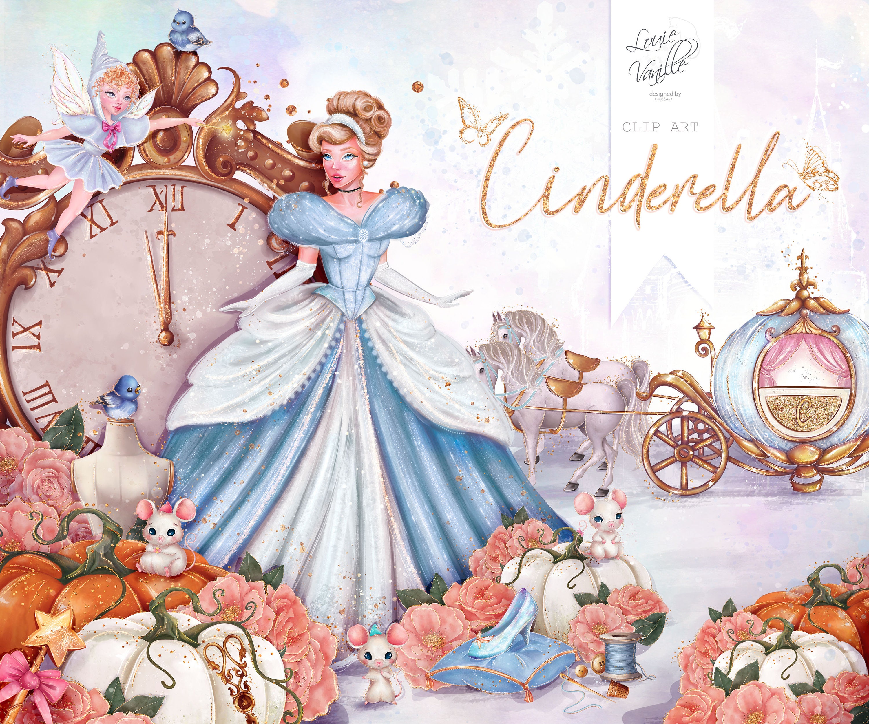 Cinderella Transformation Art
