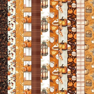 Fall Seamless Digital Paper: 100 Autumn Scrapbook Patterns (digital ...