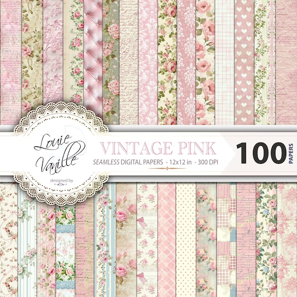 Pink Digital Paper - Etsy