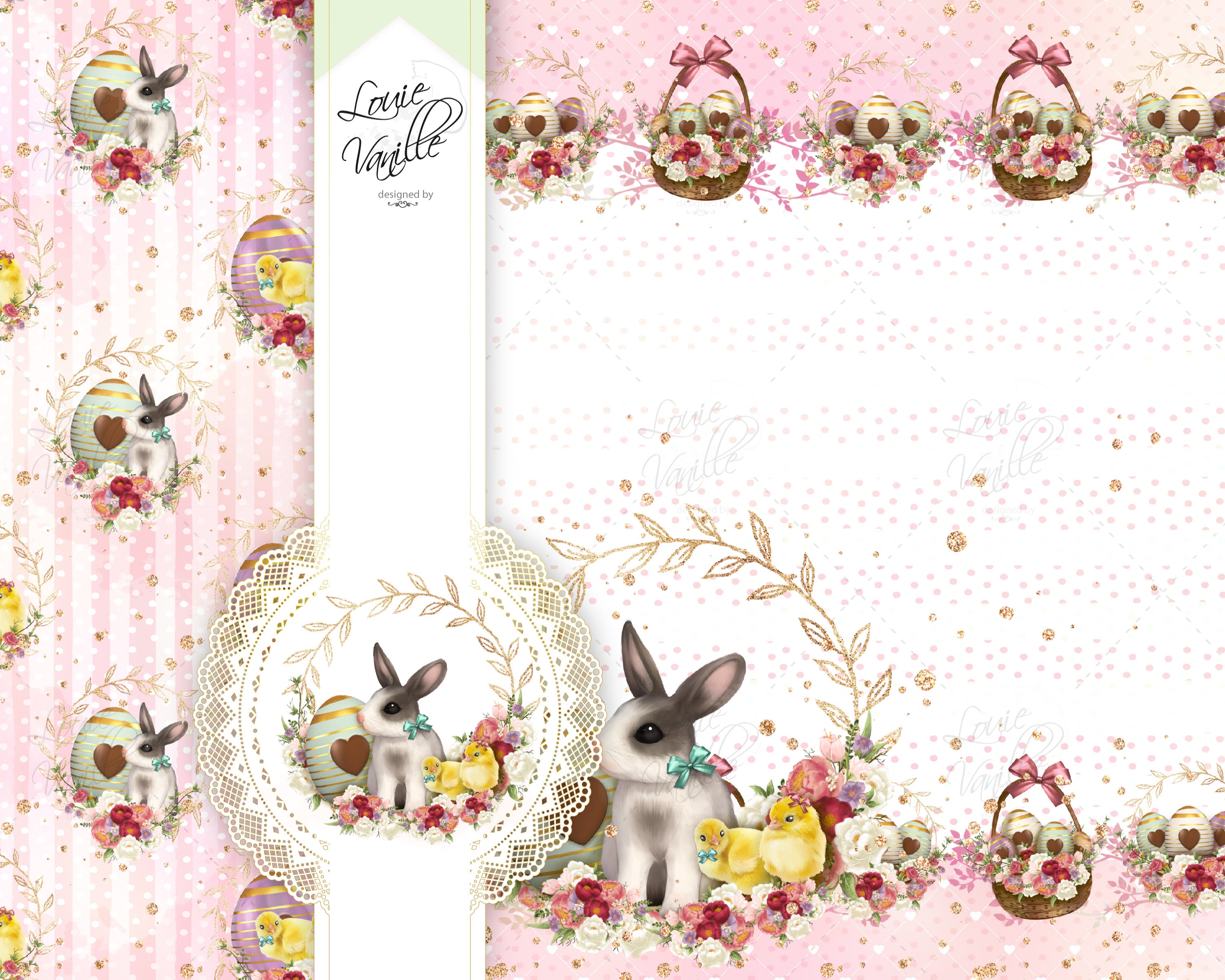 Seamless Easter Digital Paper, Easter Digital Paper, Easter Digital ...
