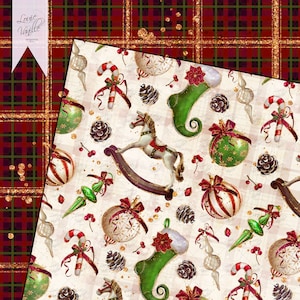 Christmas Digital Papers, Seamless Digital Background, Instant Download ...