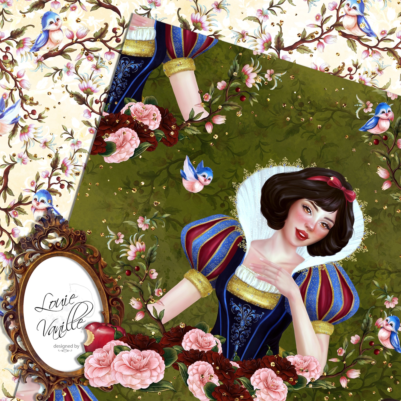 Snow White Digital Paper Pack Princess Paper Pack Fairy Tale | Etsy