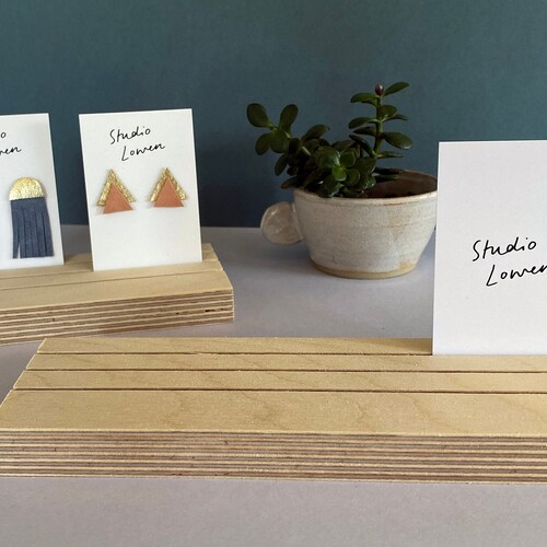 Corner Plywood Card Display Stand for Earrings Greeting - Etsy UK
