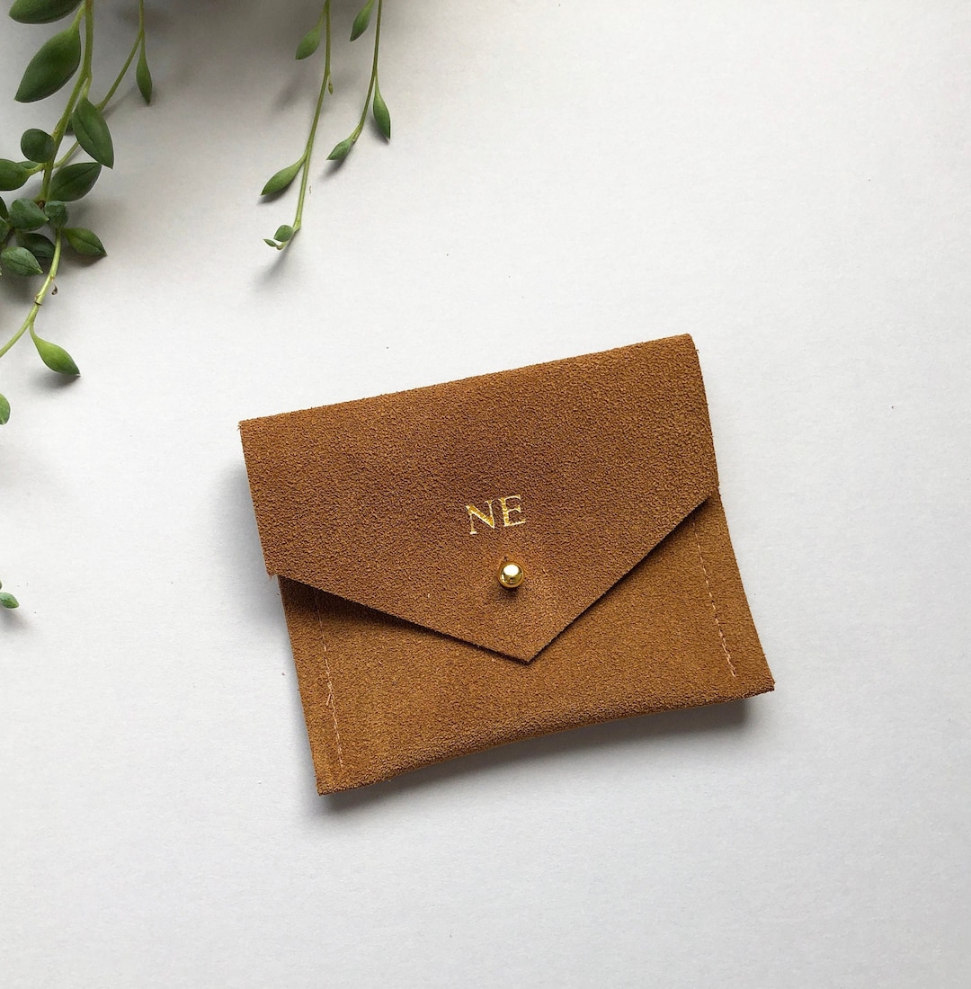 Personalised Suede Square Business Card Holder in an Array of Bright ...