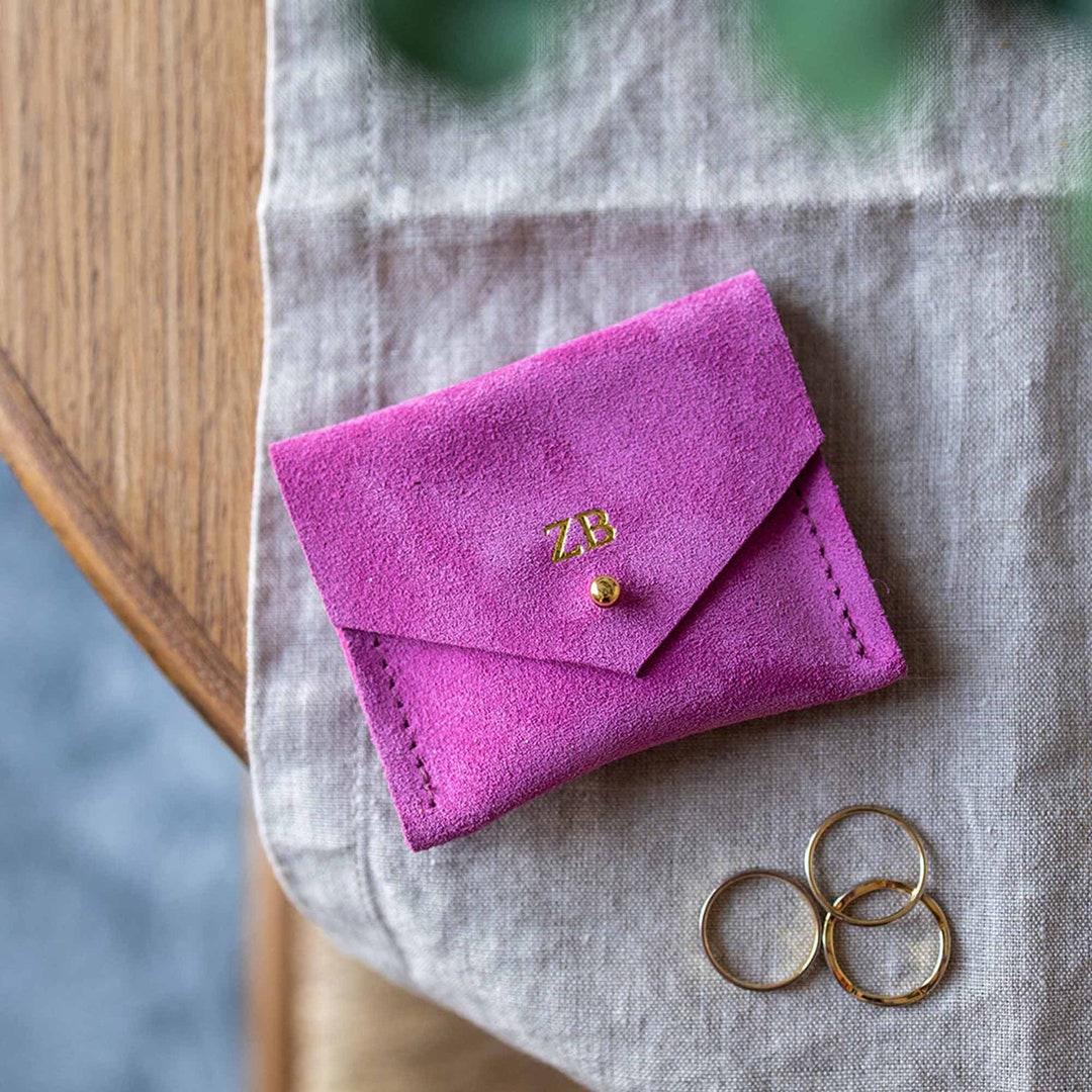 Personalised Suede Jewellery Pouch. Engagement Ring Pouch, Bridesmaid ...