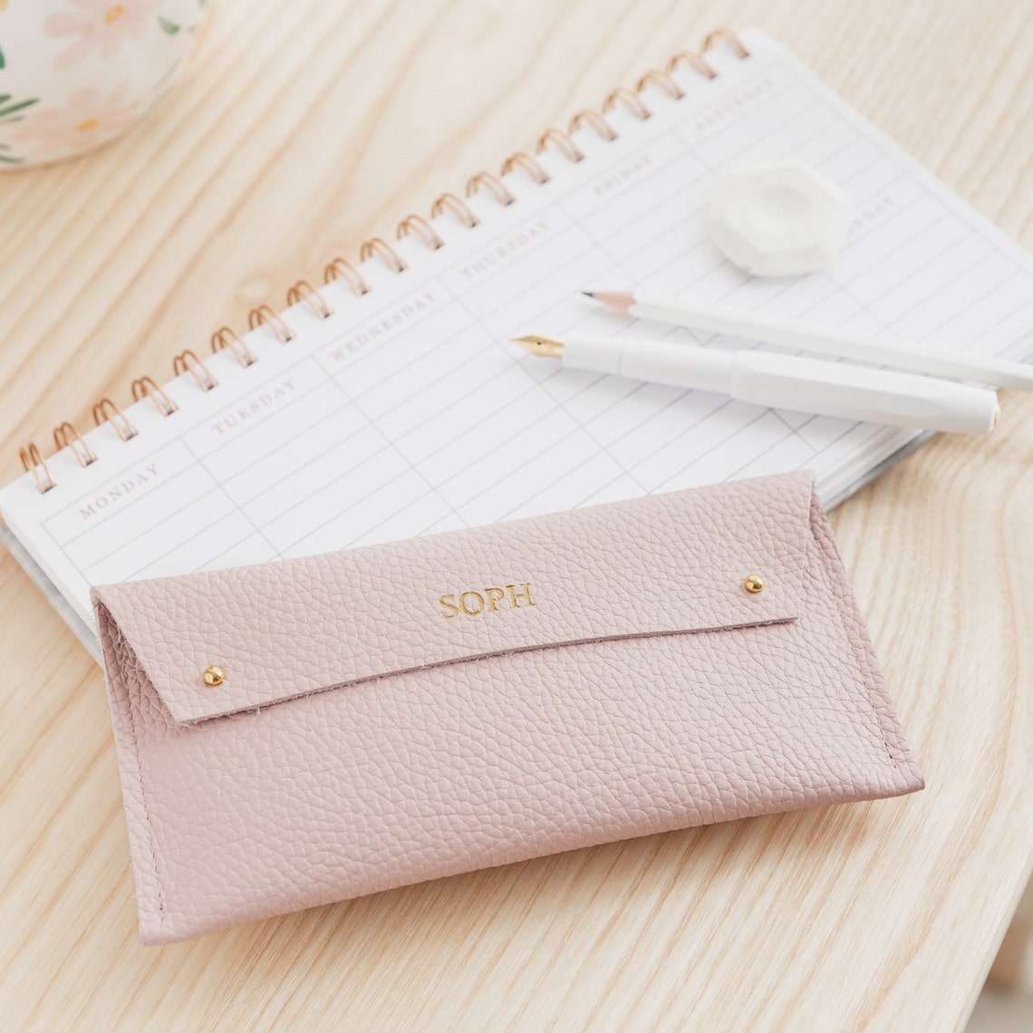Compact Pencil Case, Luxury Personalised Pen Case. - Etsy