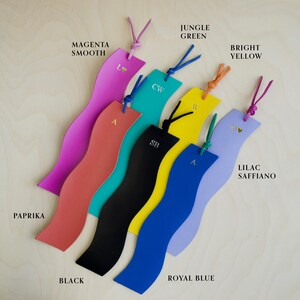 Wavy Leather Bookmark: Personalised Book Lover Gift - Etsy