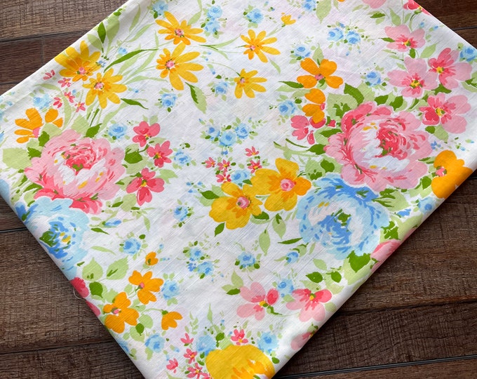 Vintage Sheet Fabric by the Half Yard, Classic Percale Vintage Bed ...