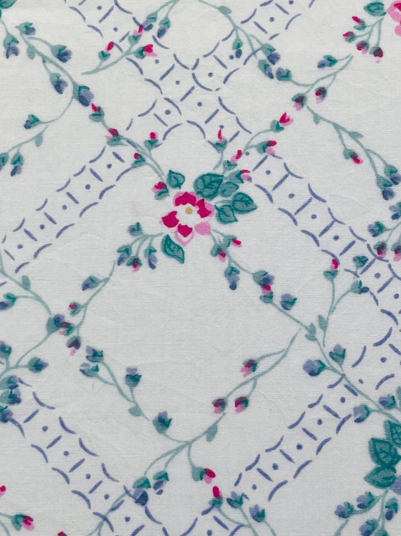 Vintage Percale Sheet Fabric: Colorful Bed Sheet Cuts, 44" Wide - Etsy