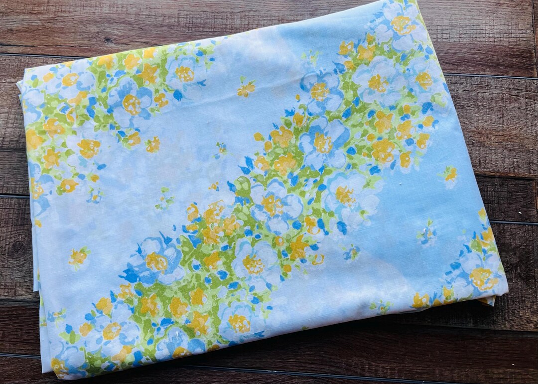 Vintage Sheet Fabric by the Half Yard, Classic Percale Vintage Bed ...