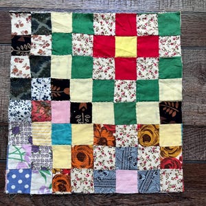 SIX Vintage Postage Stamp Patchwork Quilt Squares for Repurposing, and ...