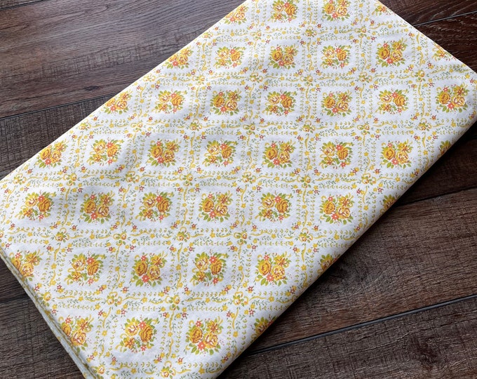 Vintage Sheet Fabric by the Half Yard, Classic Percale Vintage Bed ...