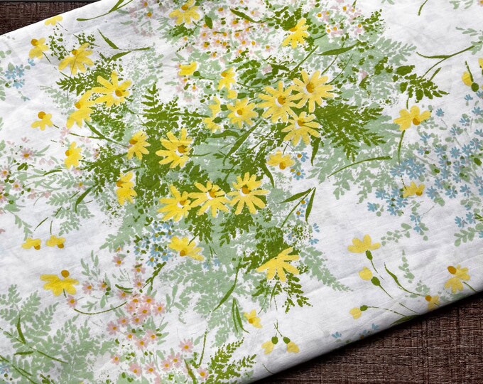Vintage Sheet Fabric by the Half Yard, Classic Percale Vintage Bed ...