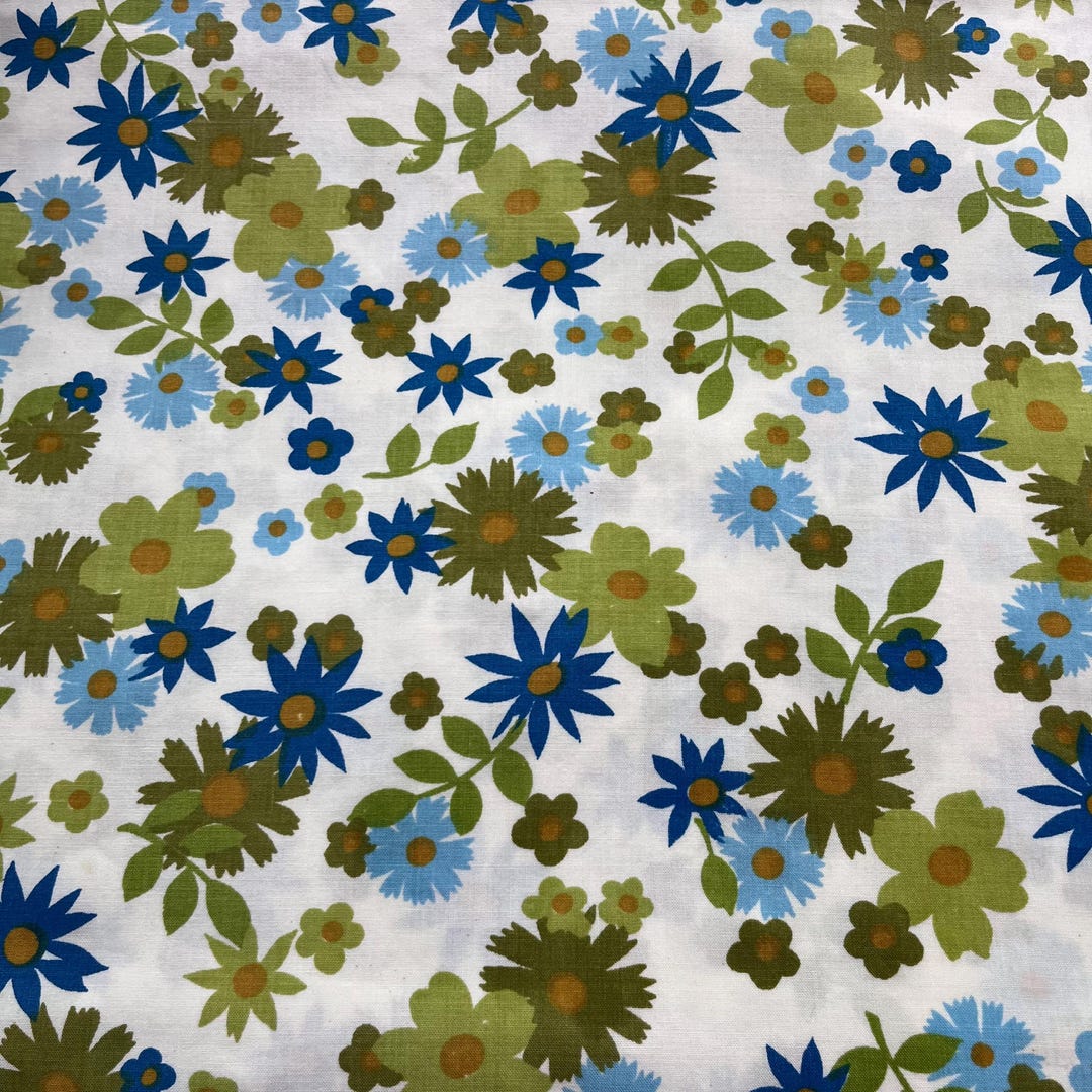 Vintage Sheet Fabric by the Half Yard, Classic Percale Vintage Bed ...