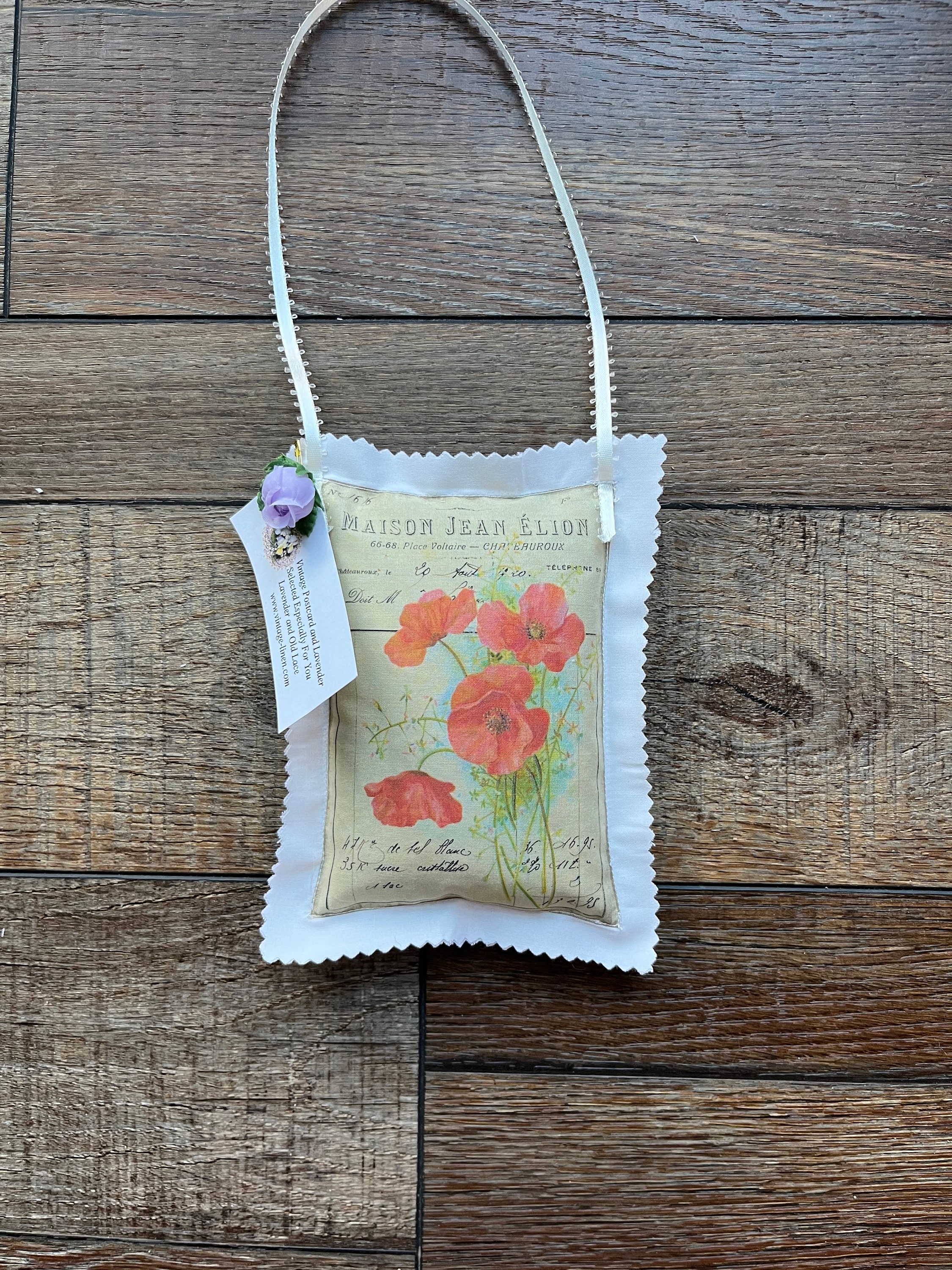 Lavender Sachet Red Poppies - Etsy