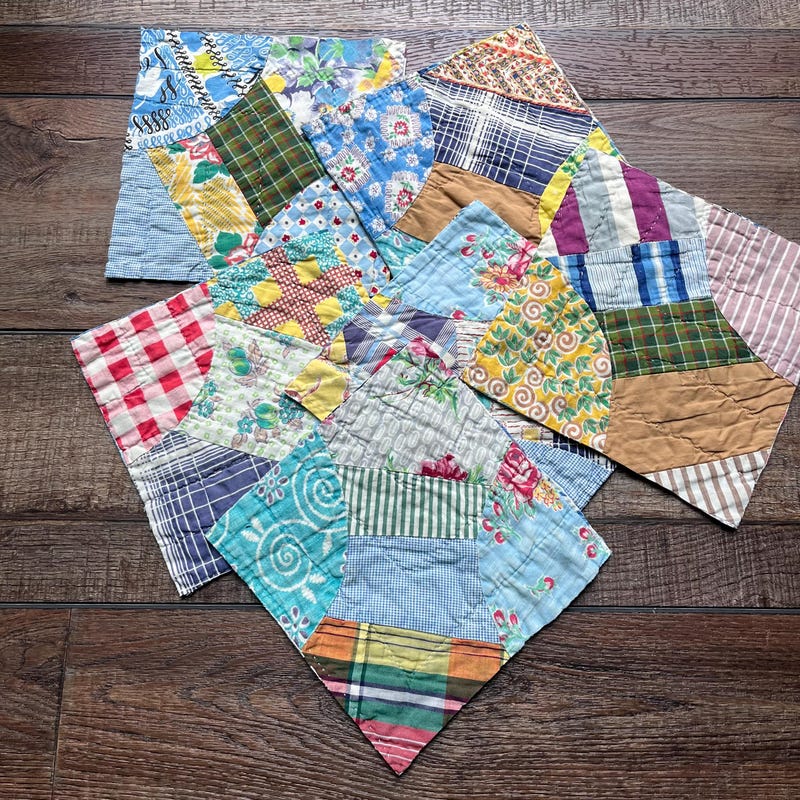 Antique Quilt Pieces - Etsy