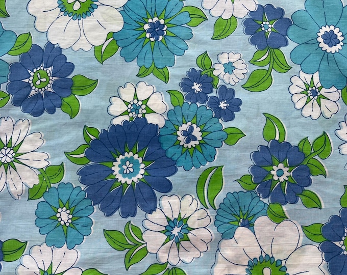 Vintage Sheet Fabric by the Half Yard, Classic Percale Vintage Bed ...