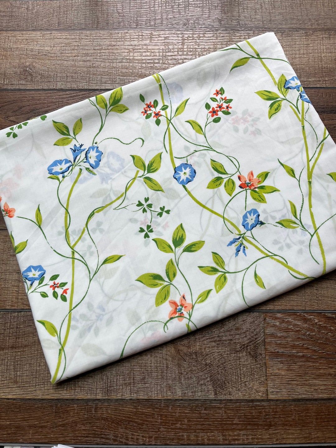 Vintage Sheet Fabric by the Half Yard, Classic Percale Vintage Bed ...