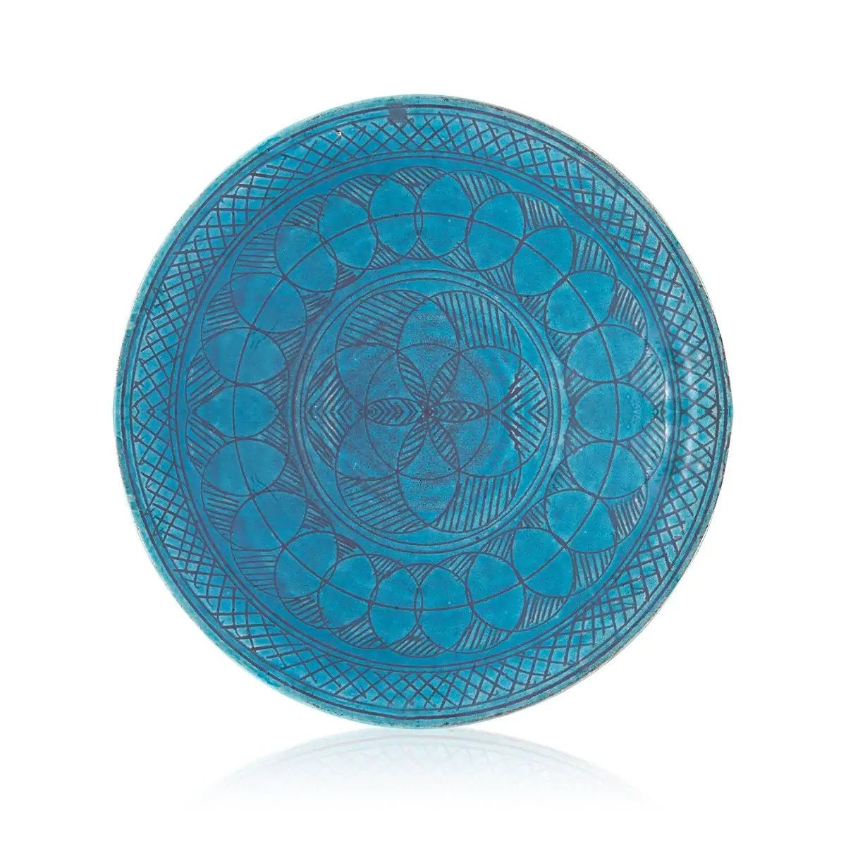 Made in Afghanistan, Clay Plate With Black Hand-designs - Etsy