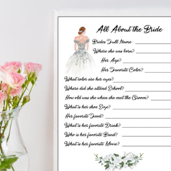 Bachelorette Questionnaire - Etsy