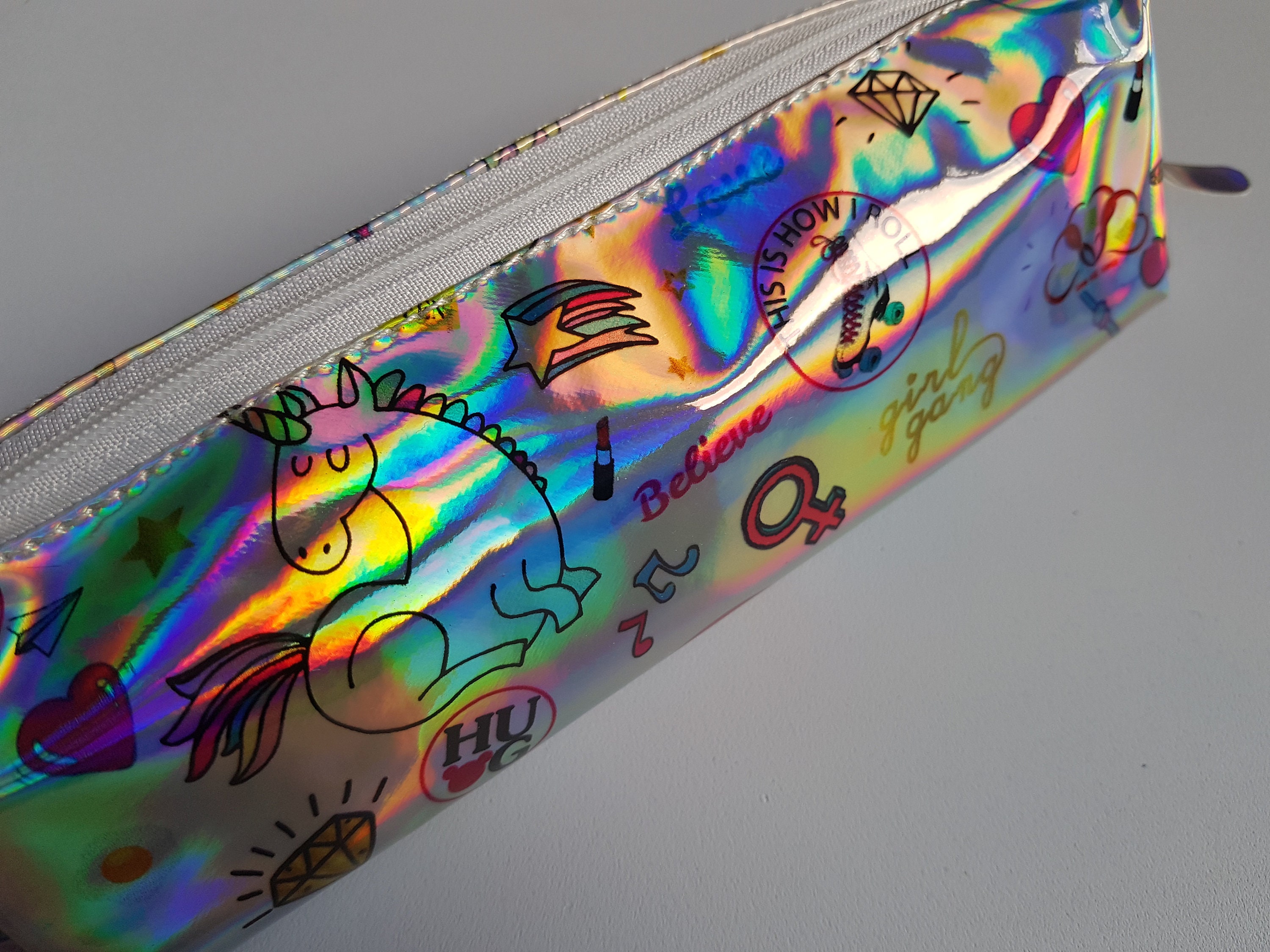 Holographic Pattern Pencil Case - Etsy