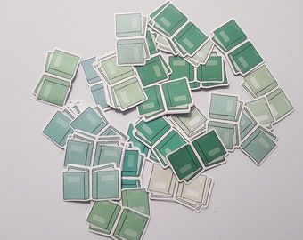 50 Pack Hooded Horror VHS Green Stickers .75in Circle - Etsy