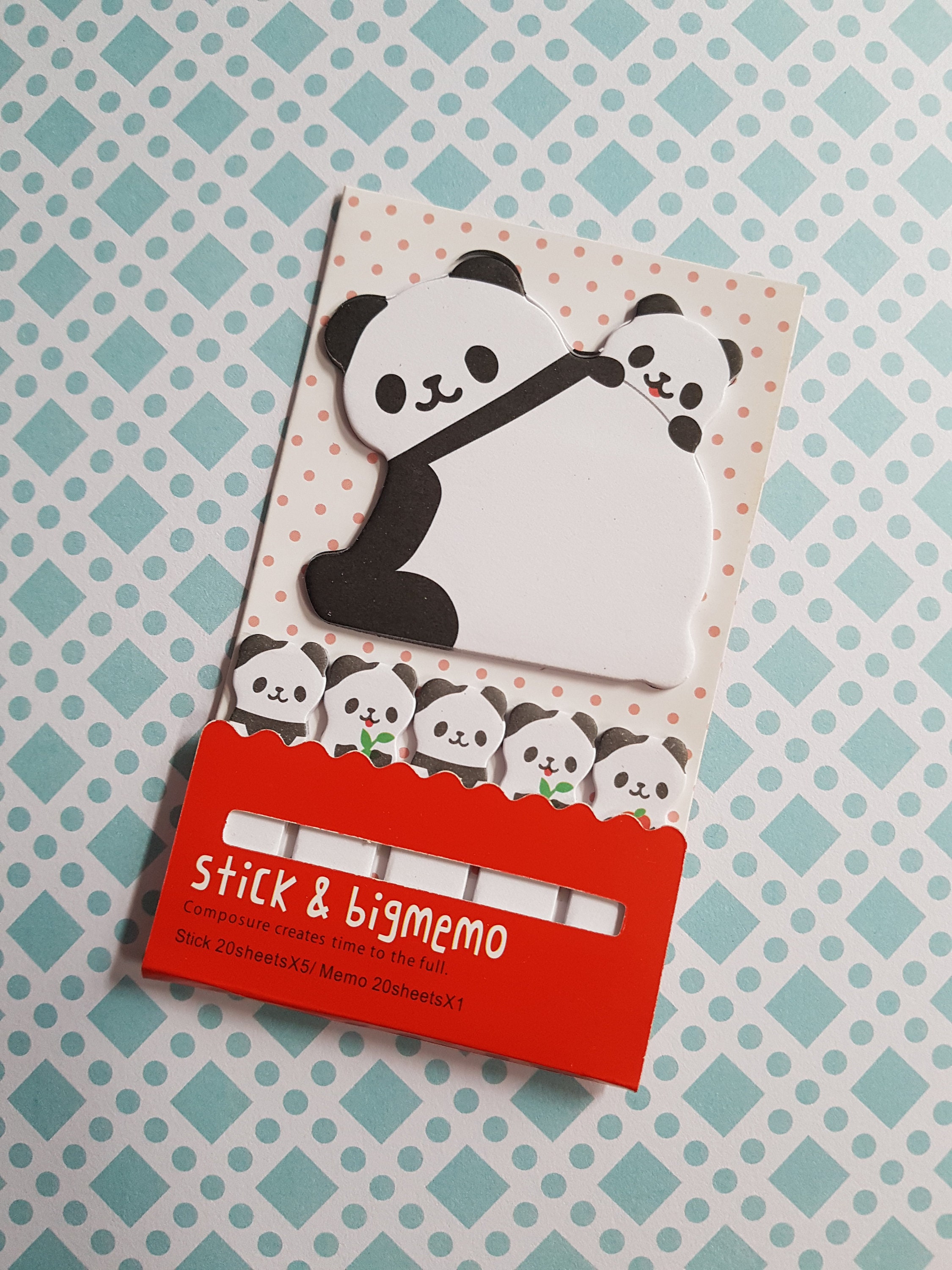 Panda Memo Pad and Sticky Tabs - Etsy