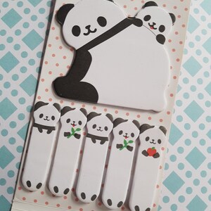 Panda Memo Pad and Sticky Tabs - Etsy