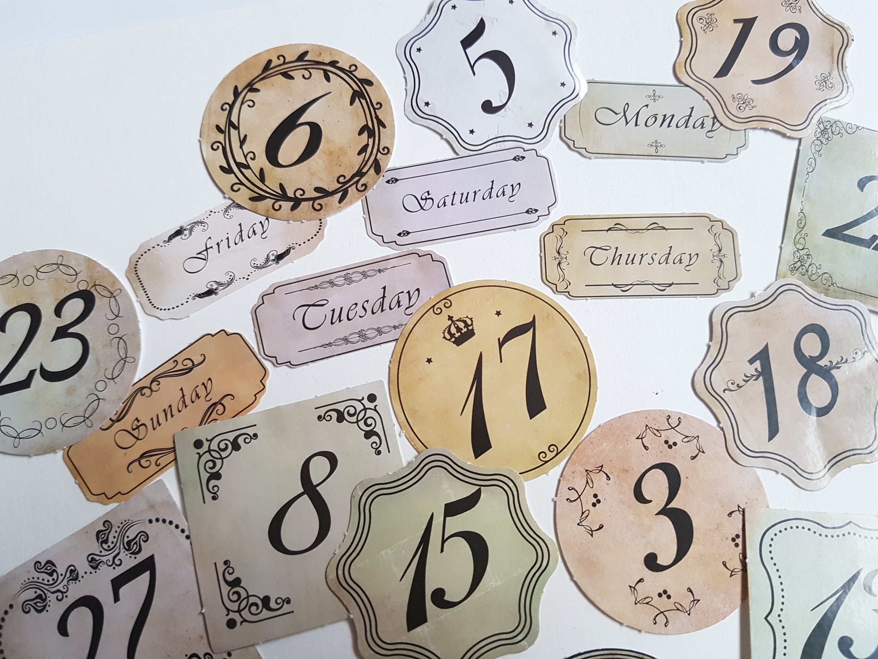 Retro Dates Sticker Set - Etsy