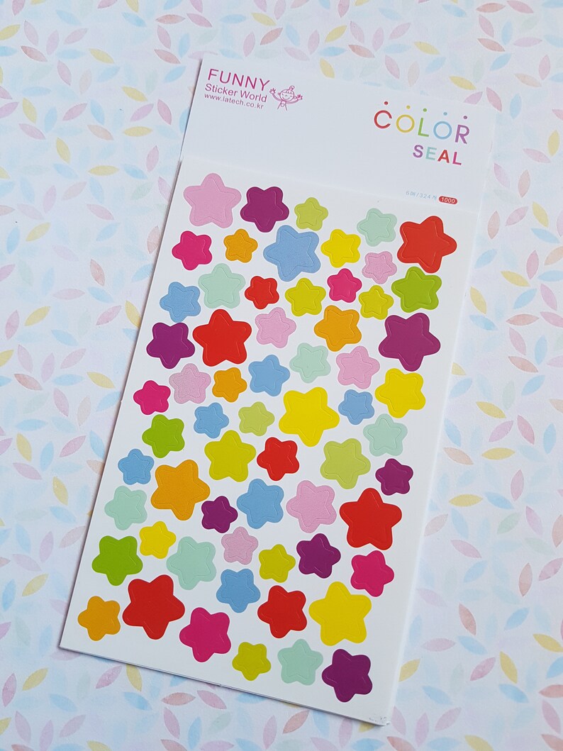Star Stickers Sheet - Etsy