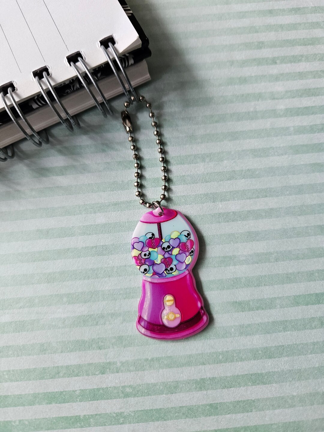 Skull Gumball Machine Planner Charm - Etsy