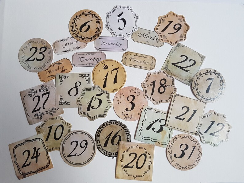 Retro Dates Sticker Set - Etsy