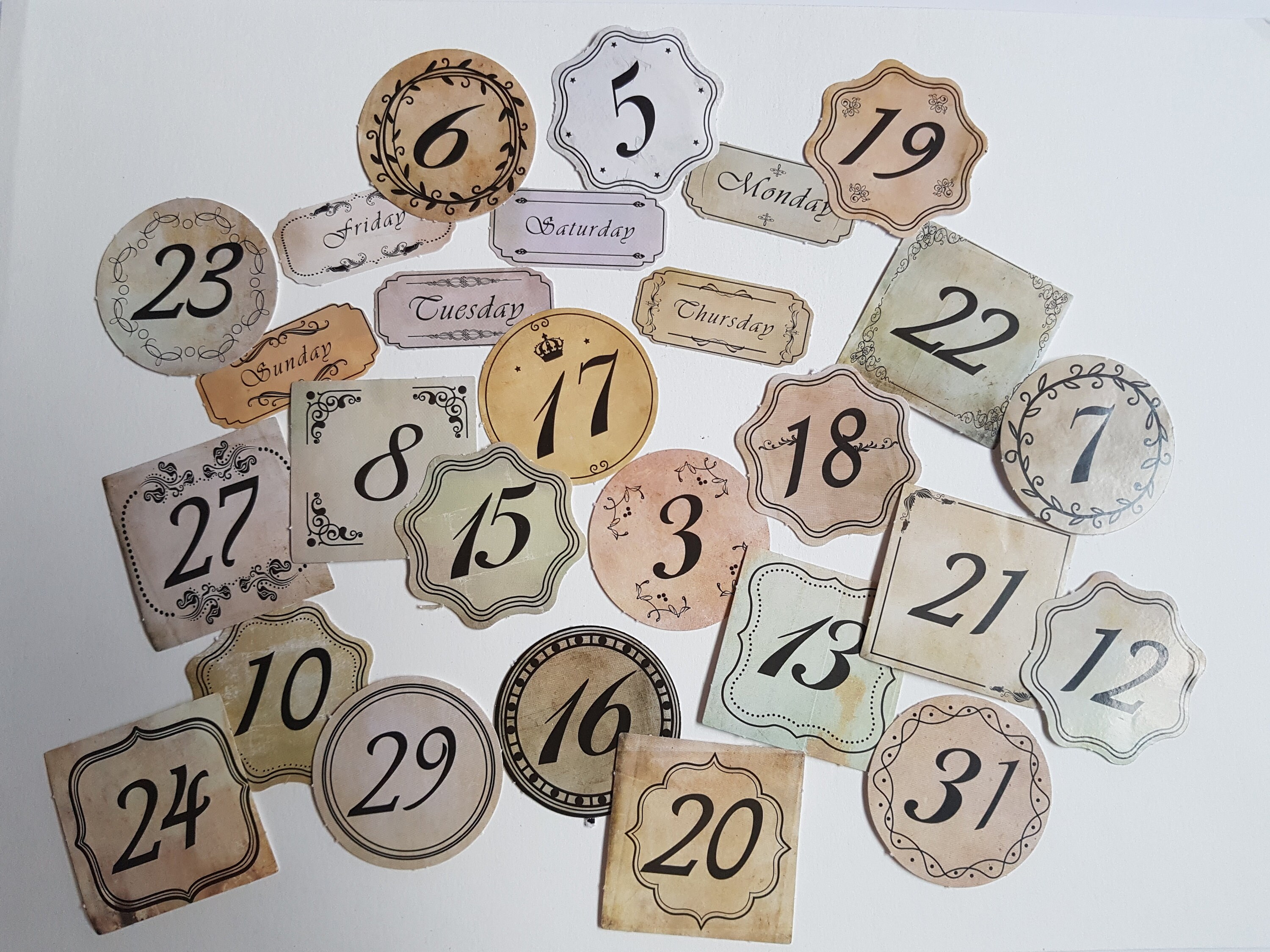 Retro Dates Sticker Set - Etsy