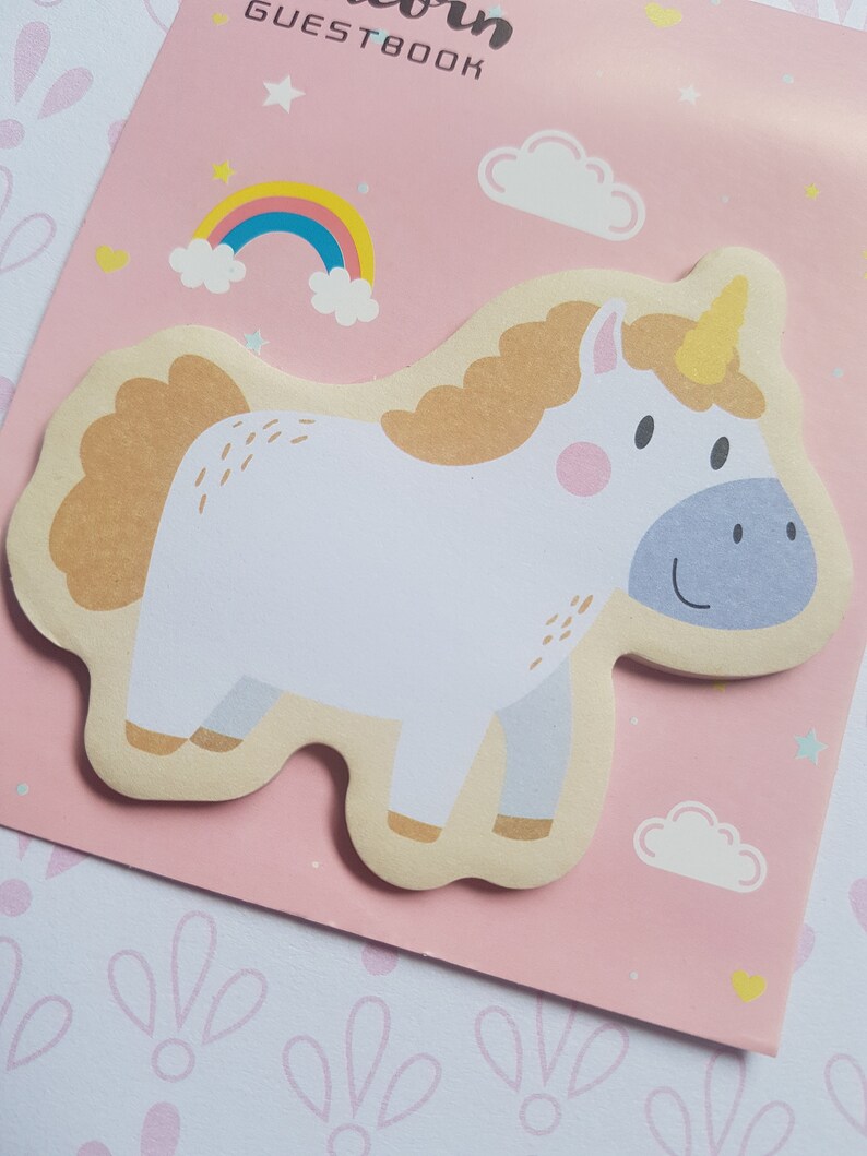 Unicorn Sticky Memo Notes Pad Yellow - Etsy
