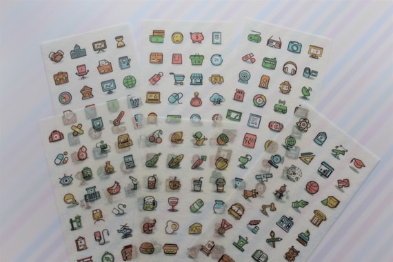 Computer Icon Stickers 6 Sheets - Etsy