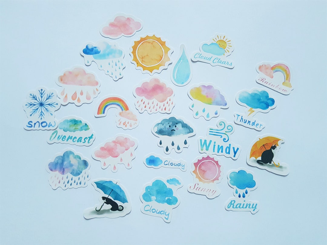 Weather Stickers Set - Etsy