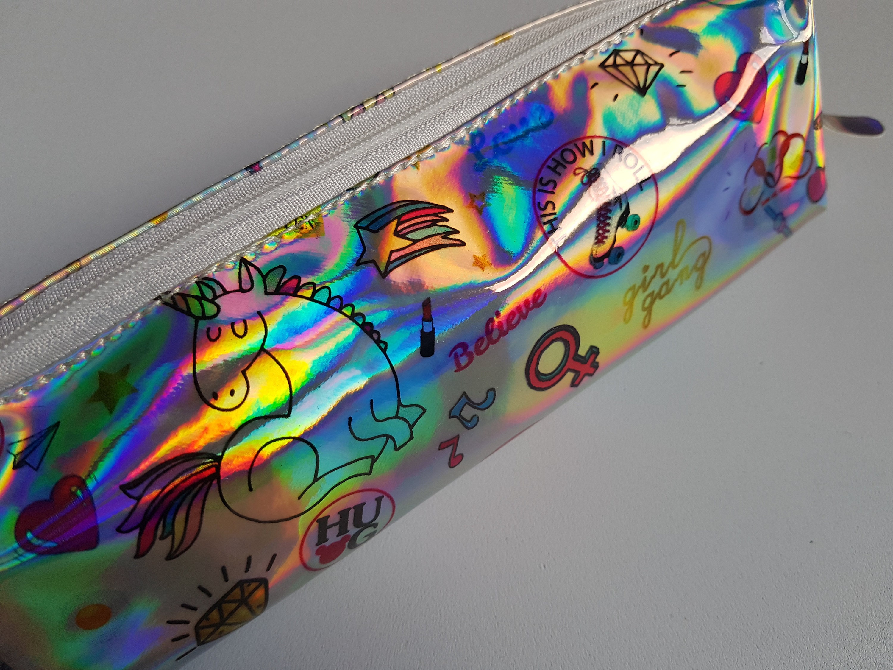 Holographic Pattern Pencil Case - Etsy