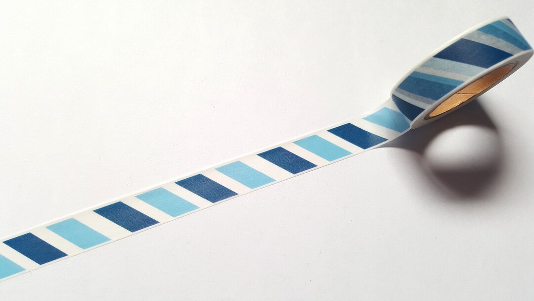 Blue Striped Washi Tape - Etsy