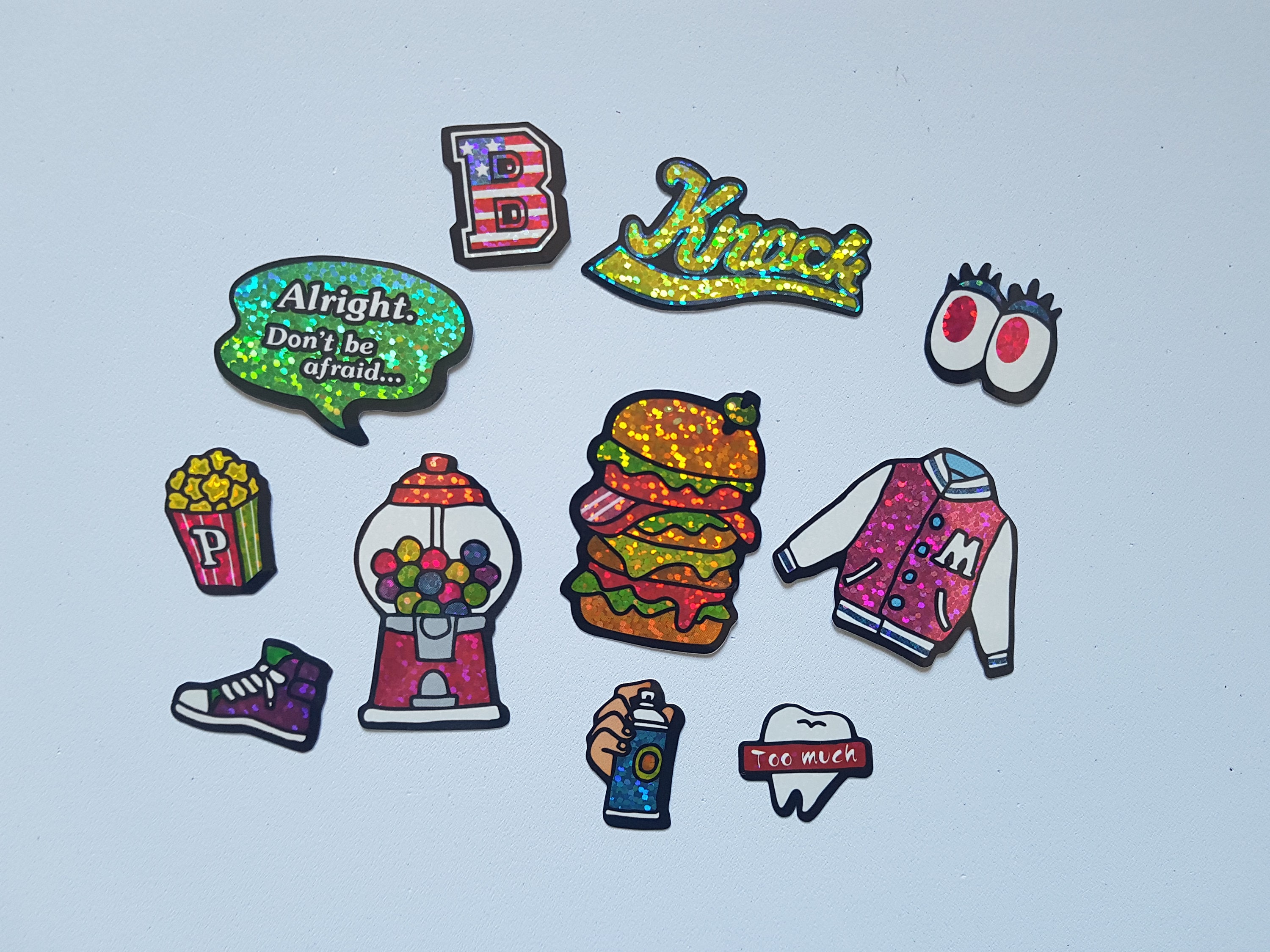 Retro fun holographic stickers | Etsy