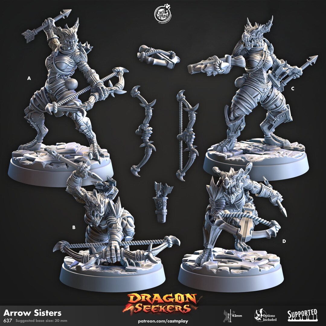 Arrow Sisters, Dragonkin, Cast N Play, Dragon Seekers, Dnd, Dungeons ...