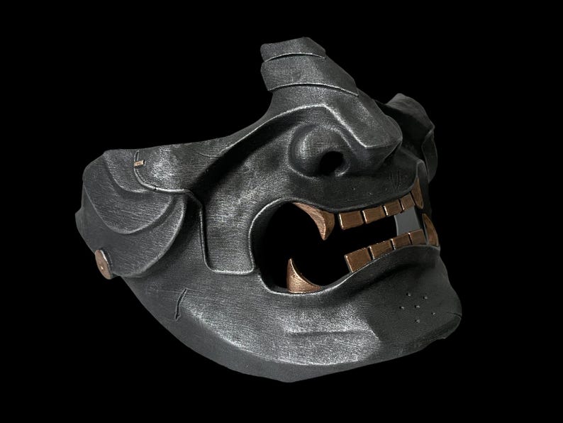 Ghost of Tsushima - Jin Sakai Samurai Shogun Menpu Demon Mask ...