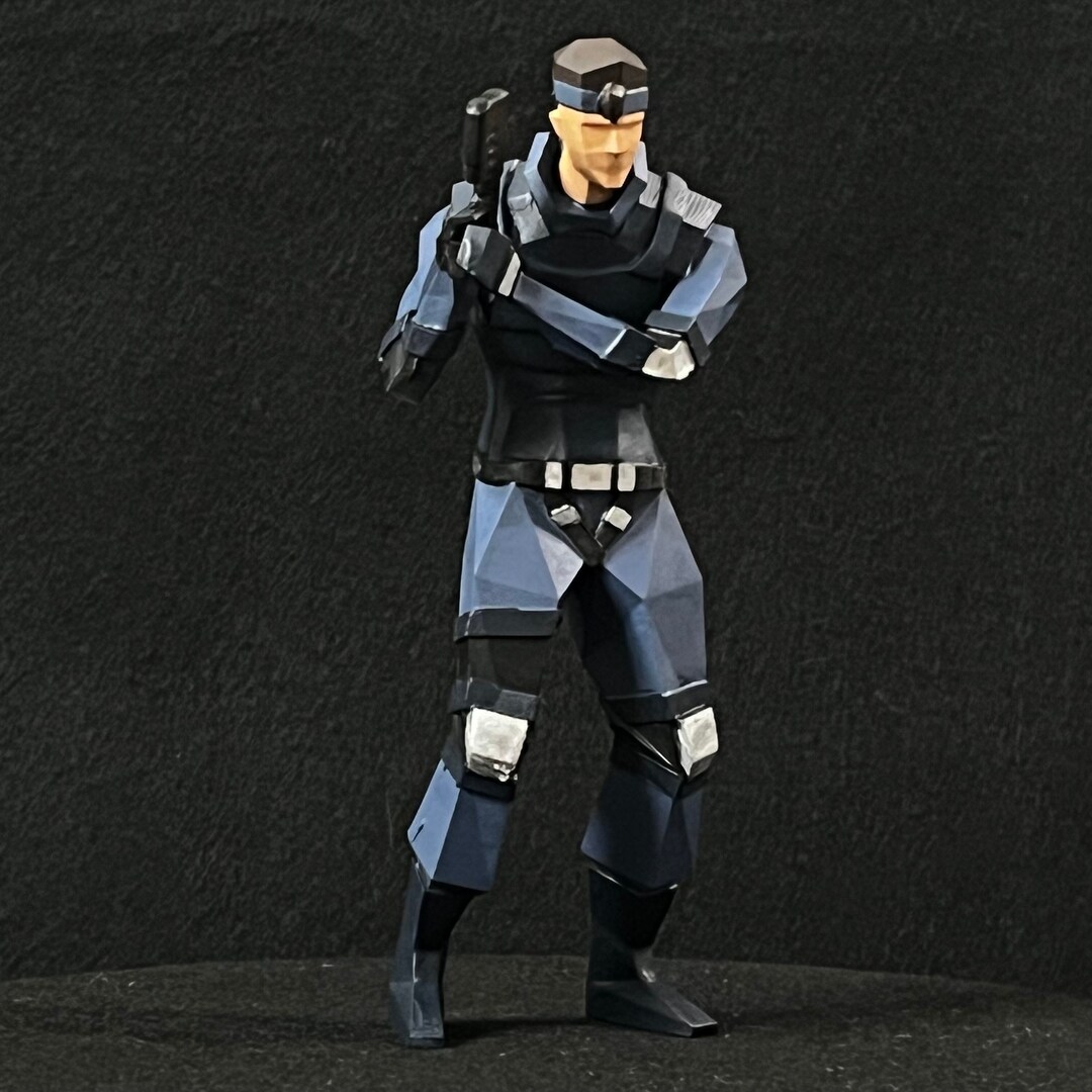 Metal Gear Solid Figura retro Solid Snake Estilo PS1 Low Poly - Etsy México