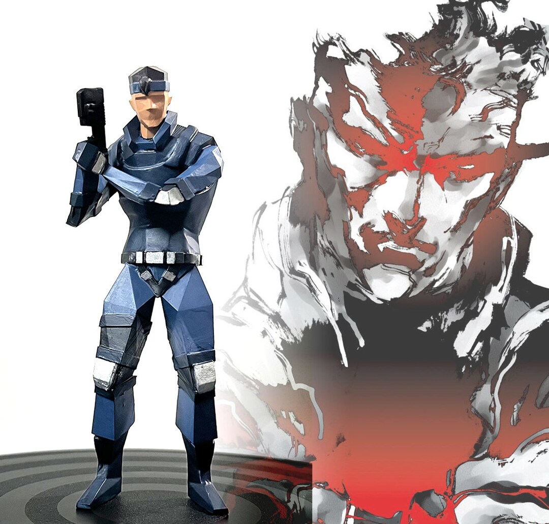 Metal Gear Solid Solid Snake Retro Figure PS1 Low Poly Style - Etsy