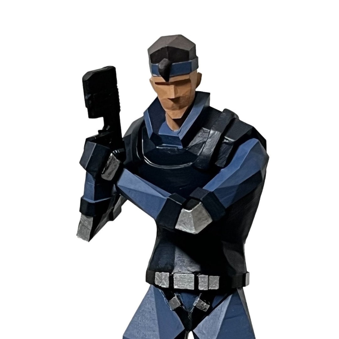 Metal Gear Solid Solid Snake Retro Figure PS1 Low Poly Style - Etsy