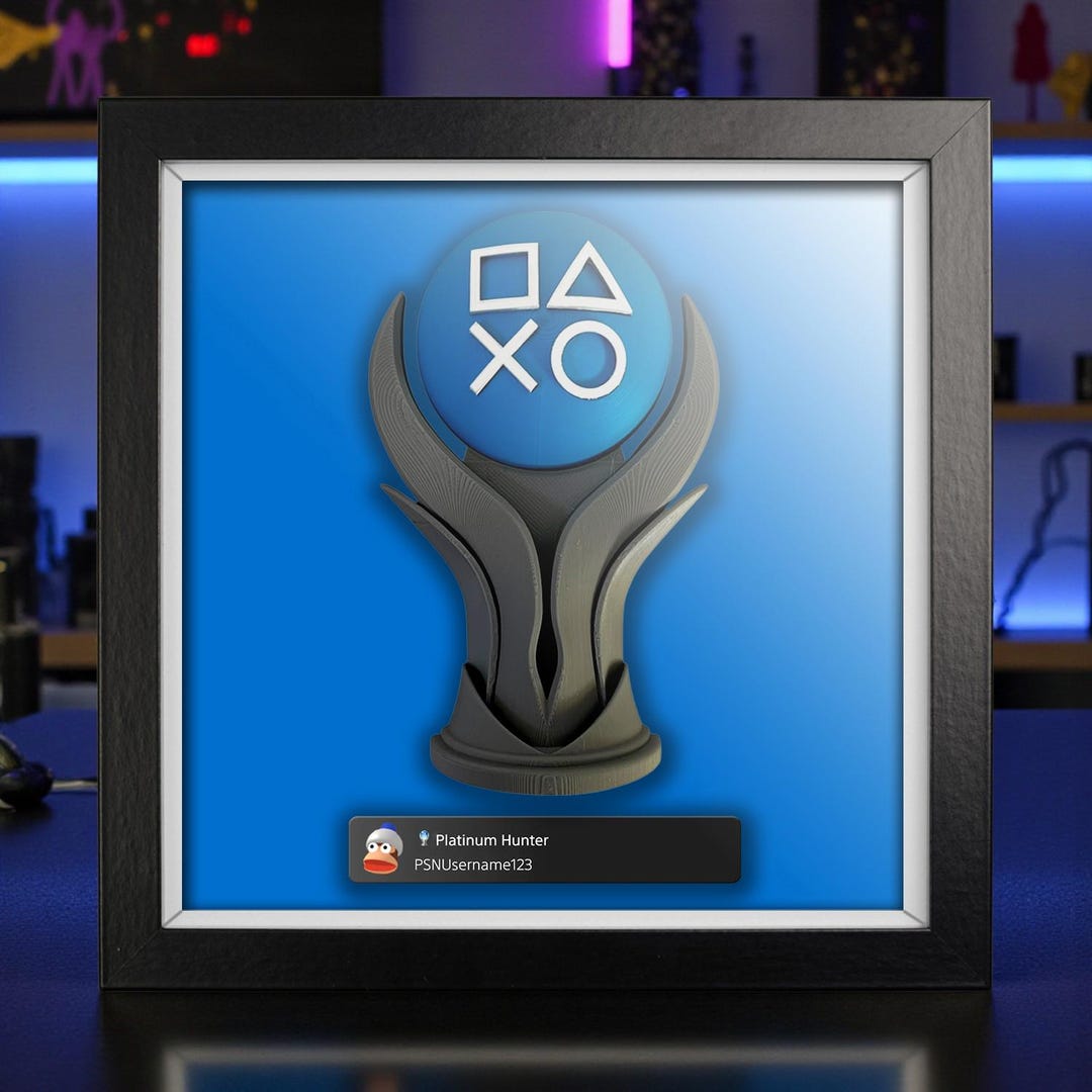 Playstation Platinum Trophy Collector Display Frame | Custom ...