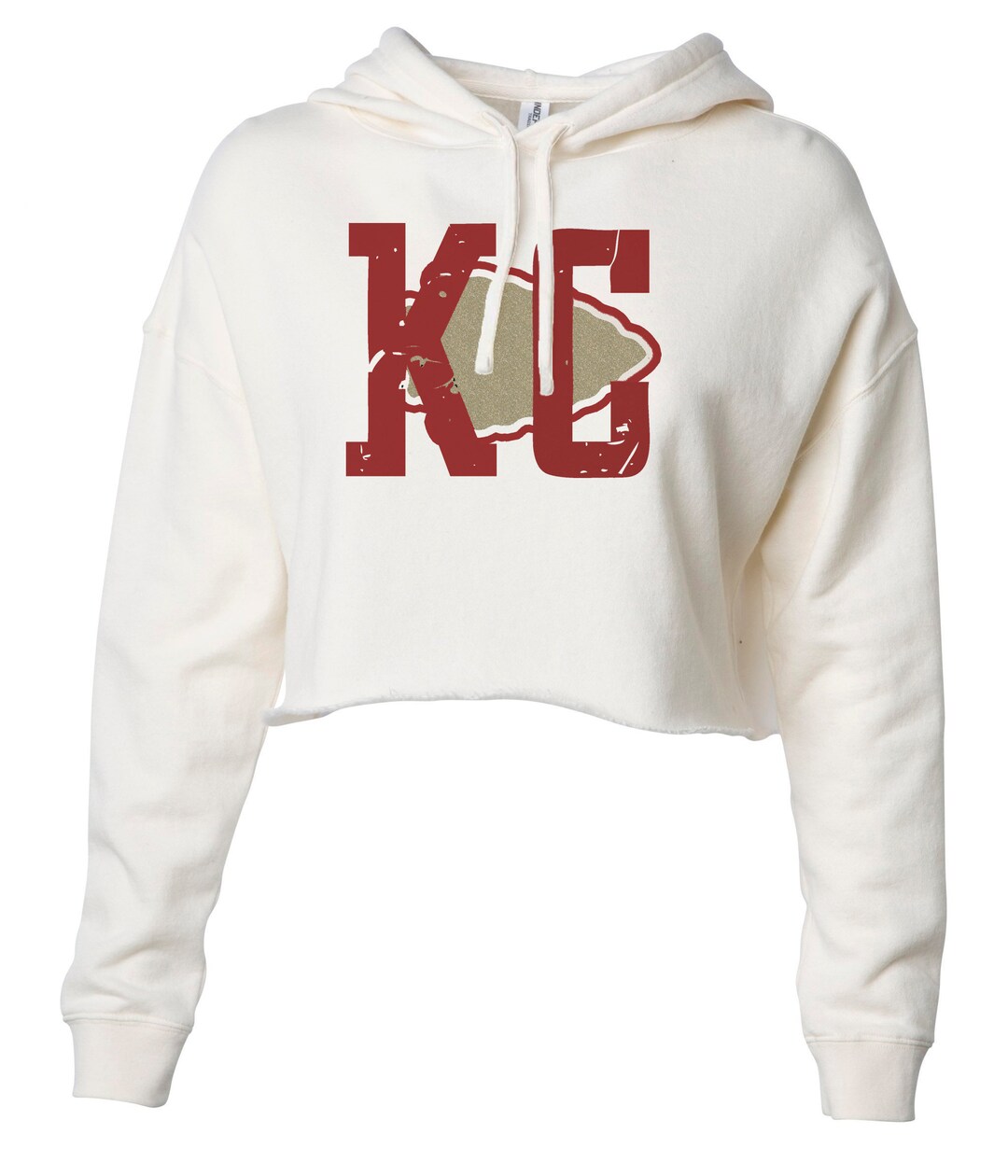 Super Soft Independent Crop Top Hoodies "kc Arrow Gold" Womens ...